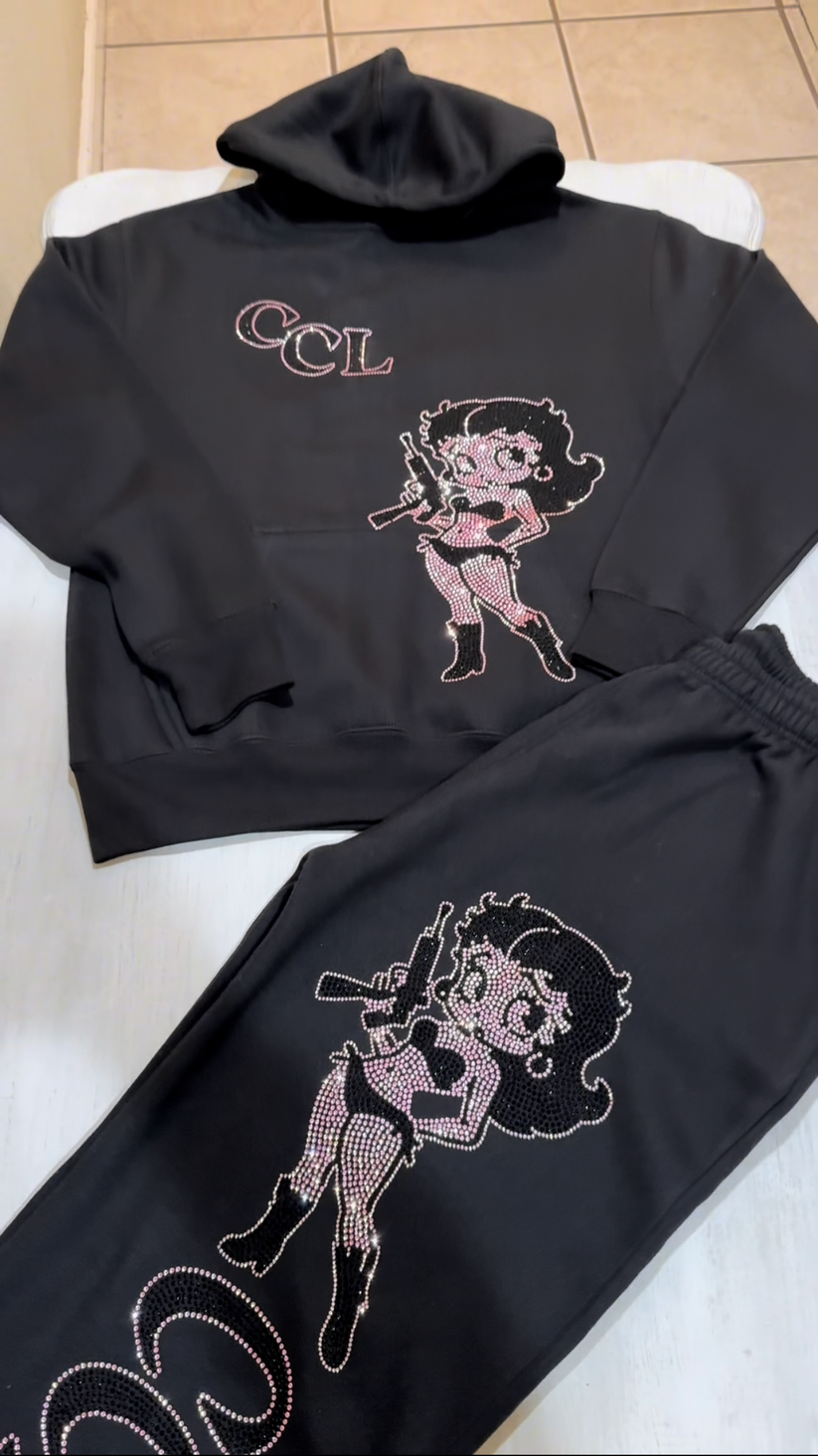 RHINESTONE (PRO CLUB) HOODIE – THE.WORLD.IS.YOURS